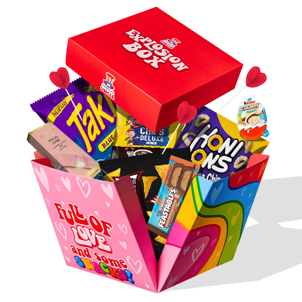 Explosion box “Love” - boîte cadeau explosive avec 15 snack douceurs ...